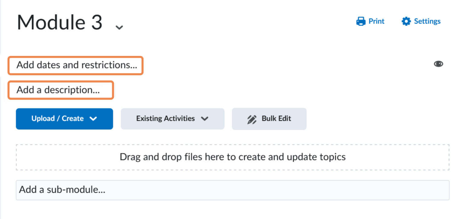 Course Content in Brightspace – Brightspace Essentials