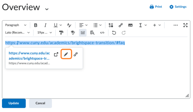 The Brightspace Editor – Brightspace Essentials
