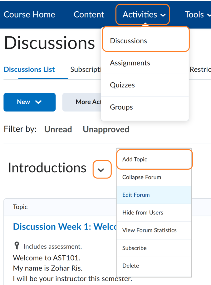 Online Discussions Brightspace Essentials