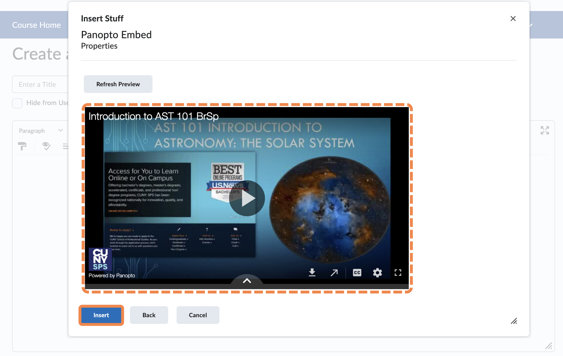 Video in Brightspace – Brightspace Essentials