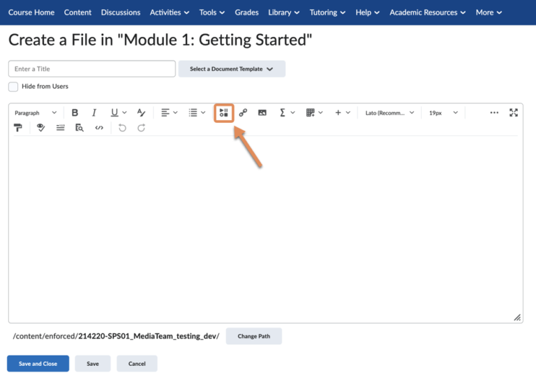 Video in Brightspace – Brightspace Essentials