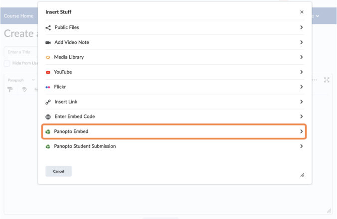 Video in Brightspace – Brightspace Essentials