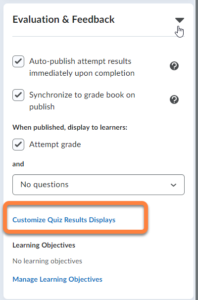 Quizzes – Brightspace Essentials