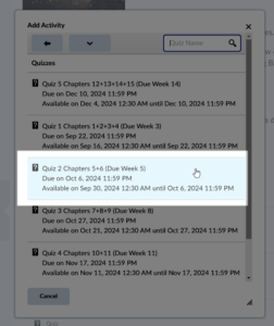 Quizzes – Brightspace Essentials