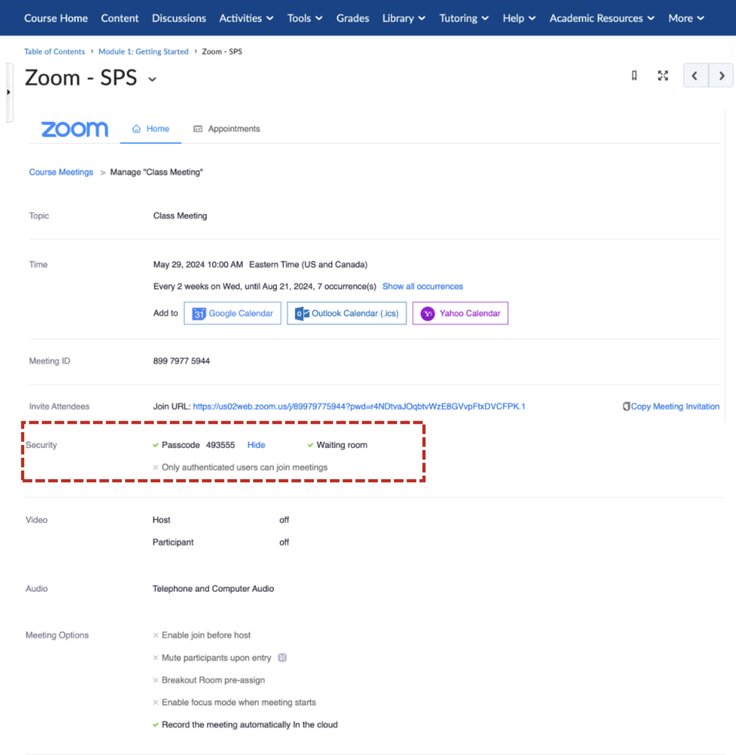 Scheduling Zoom Meetings for Your Course – Teaching Guides