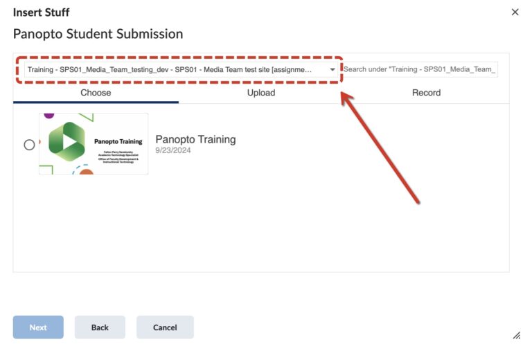Submitting a Panopto Video Assignment in Brightspace – Teaching Guides
